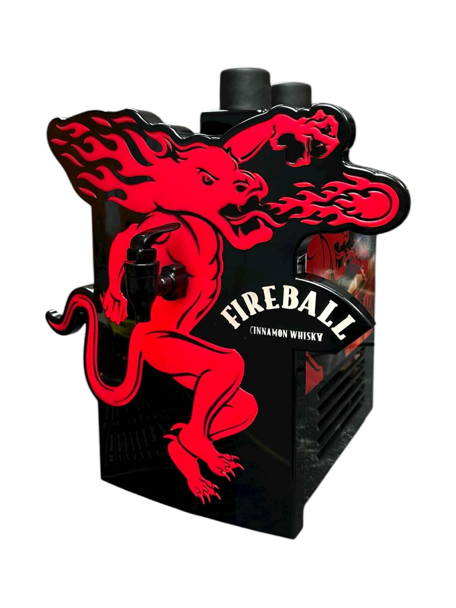 New FIREBALL Whiskey Double Bottle Shot Chiller Refrigerated Beverage ...